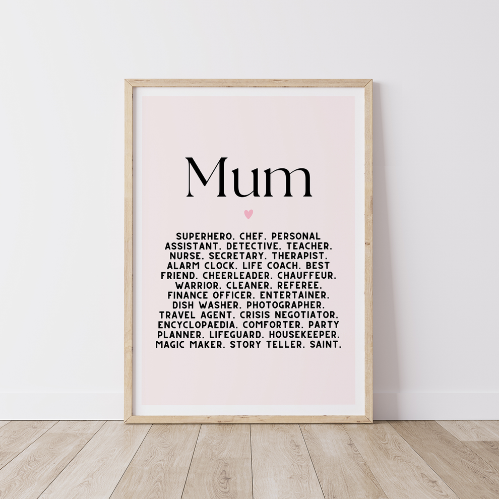 Mum Definition Print – Chalk & Ivy